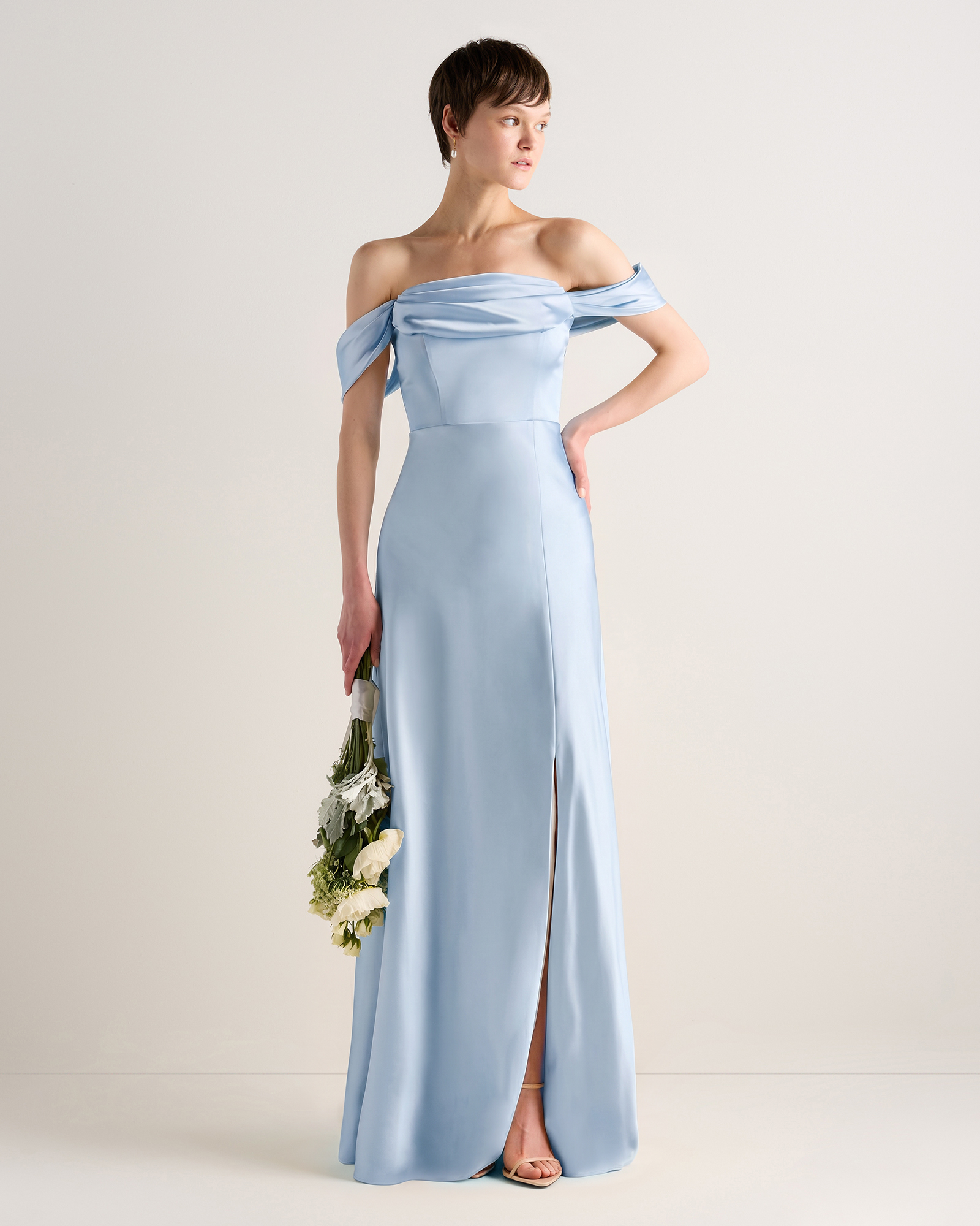 QUINCE Quince Aurora Stretch Satin Convertible Dress